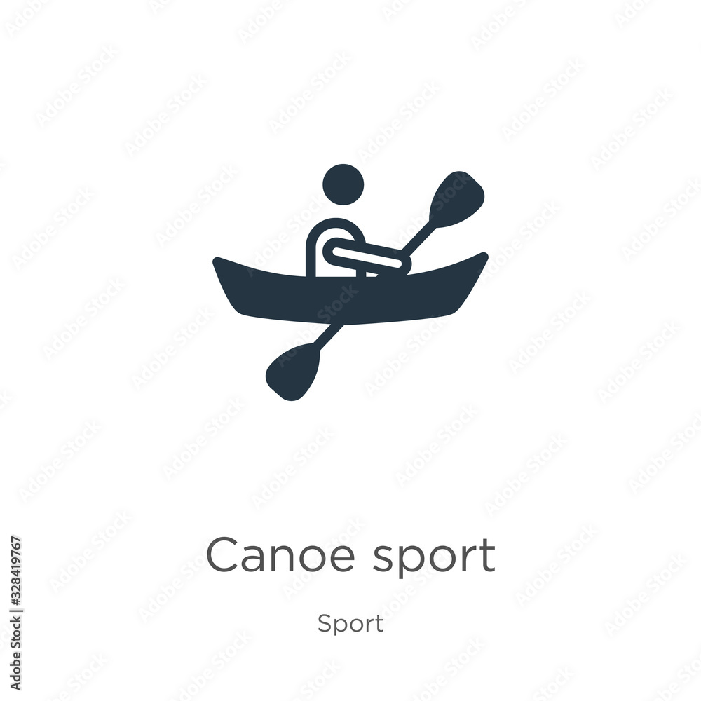 Canoe sport icon vector. Trendy flat canoe sport icon from sport ...