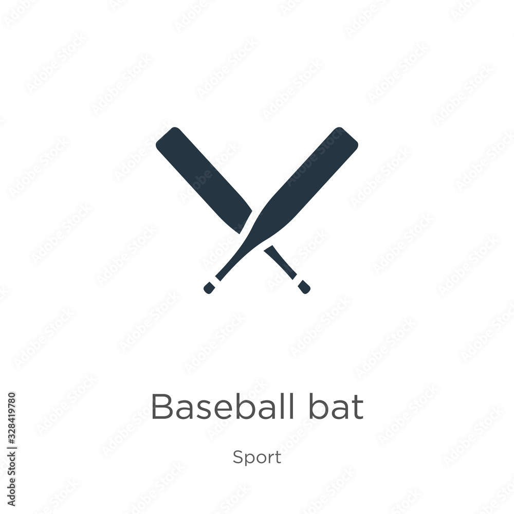 Baseball bat icon vector. Trendy flat baseball bat icon from sport ...