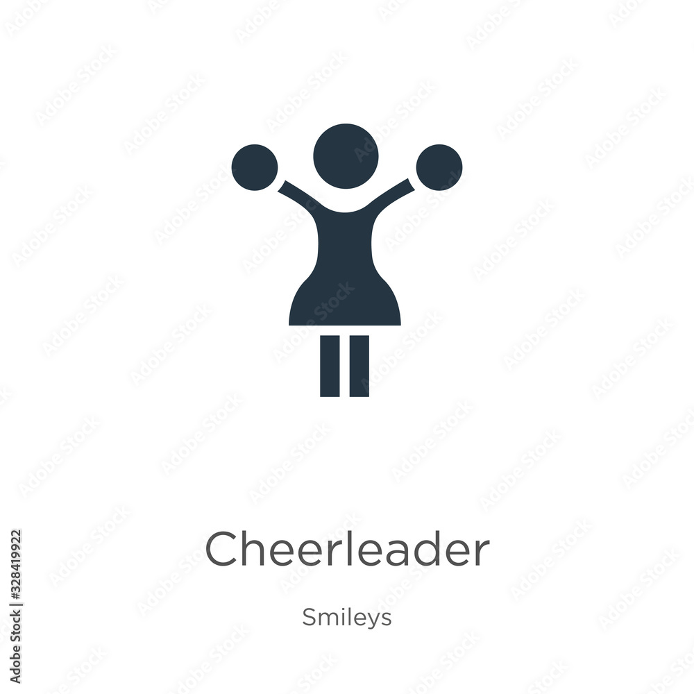 Cheerleader icon vector. Trendy flat cheerleader icon from smileys ...