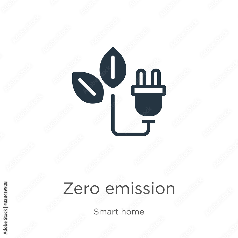 Zero emission icon vector. Trendy flat zero emission icon from smart ...