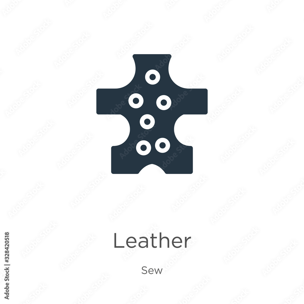 Leather icon vector. Trendy flat leather icon from sew collection ...