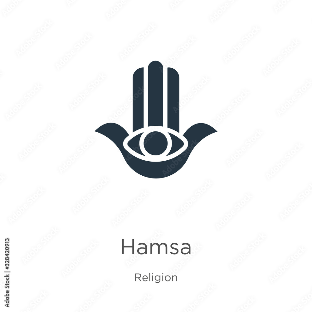 Hamsa icon vector. Trendy flat hamsa icon from religion collection ...