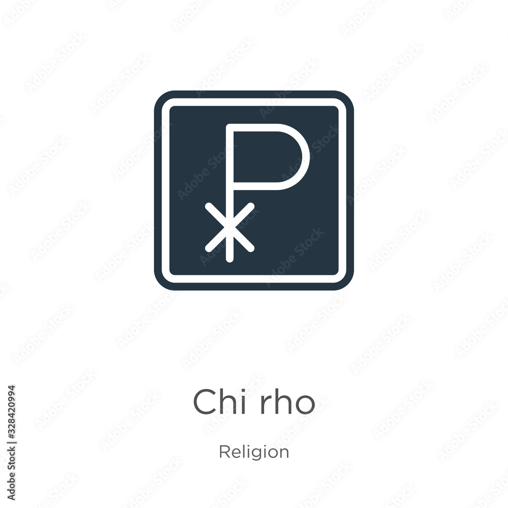 Chi rho icon vector. Trendy flat chi rho icon from religion collection ...