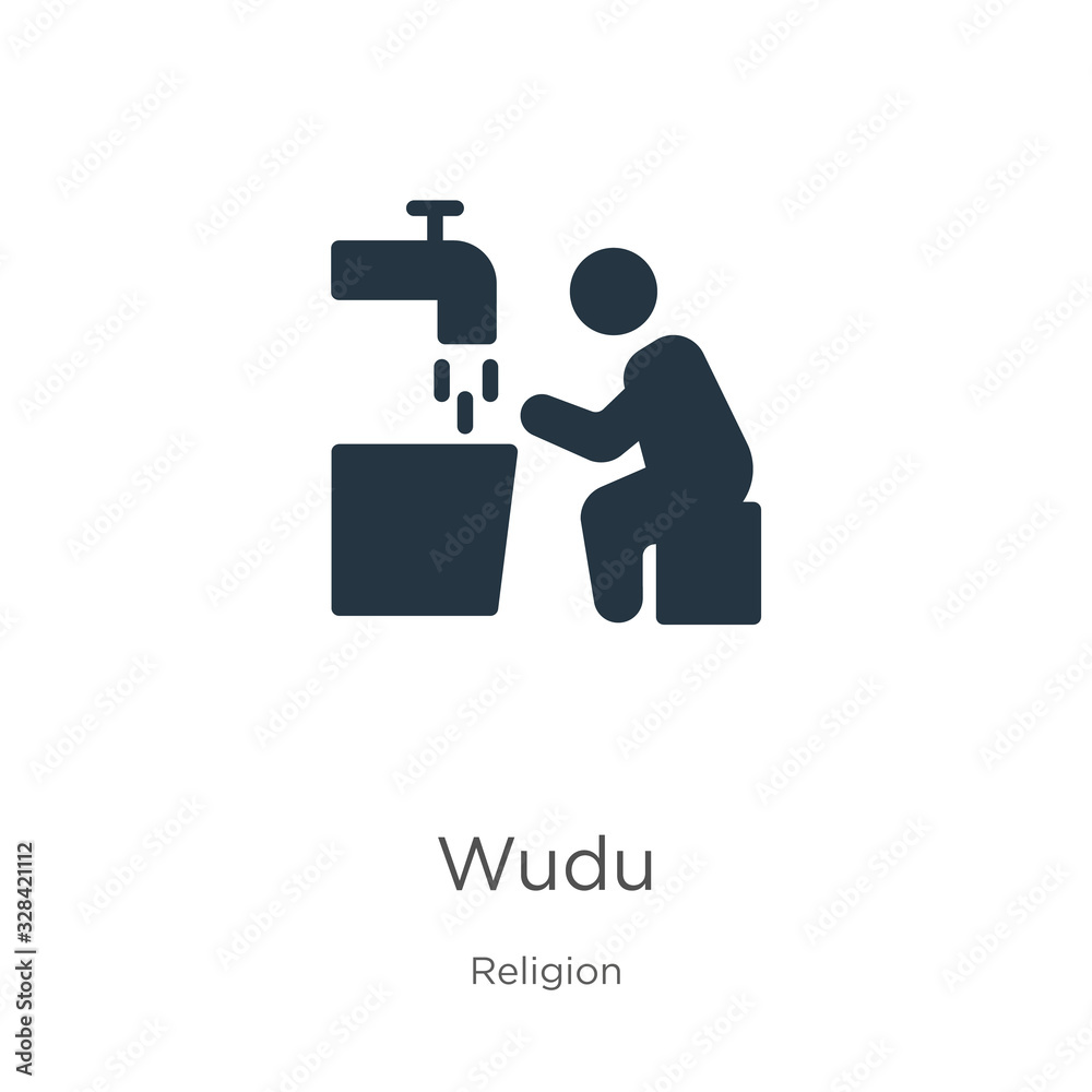 Wudu icon vector. Trendy flat wudu icon from religion collection ...