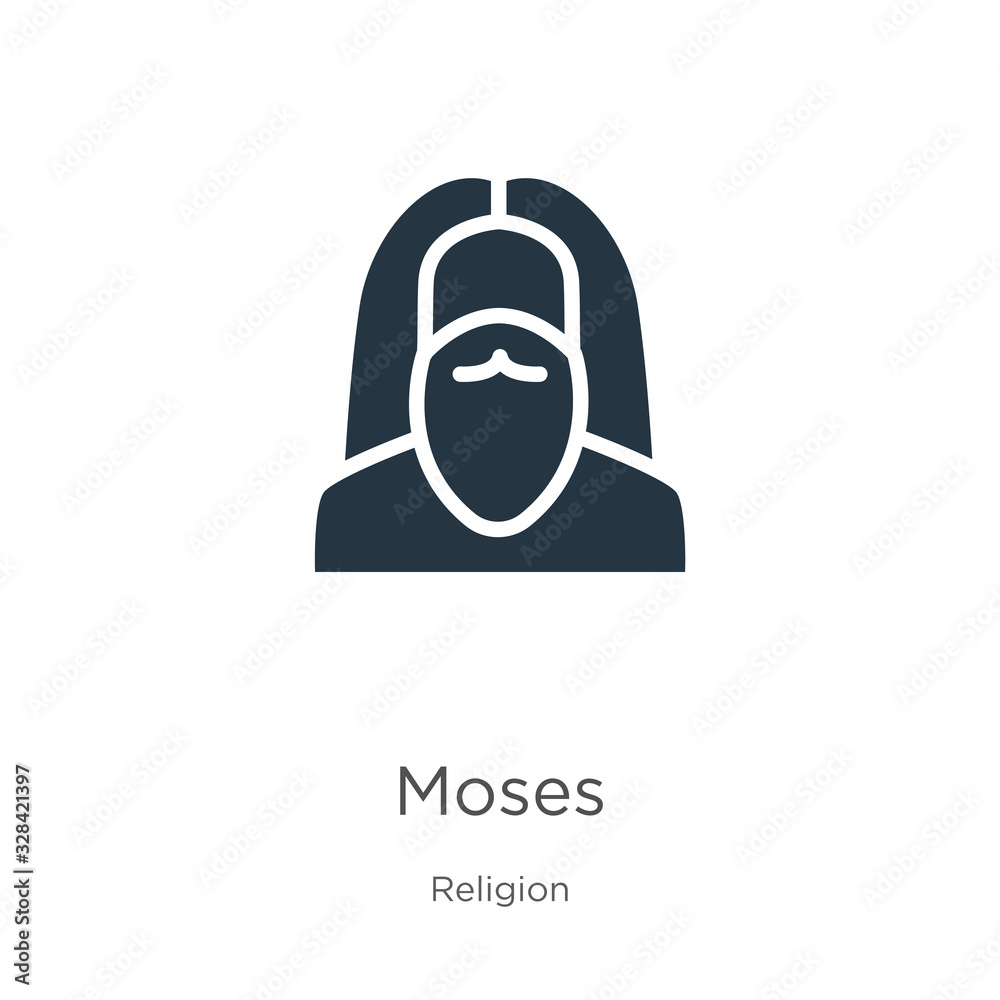 Moses icon vector. Trendy flat moses icon from religion collection ...