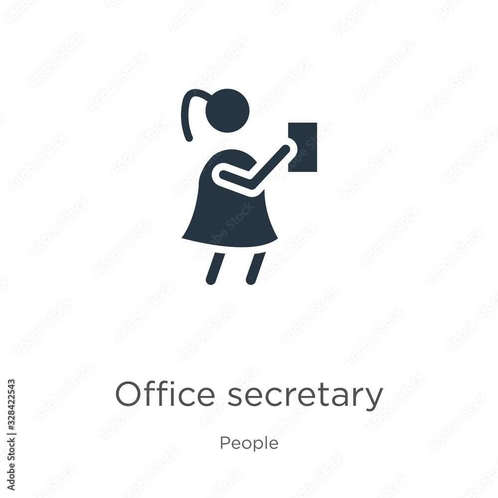 Office secretary icon vector. Trendy flat office secretary icon from ...