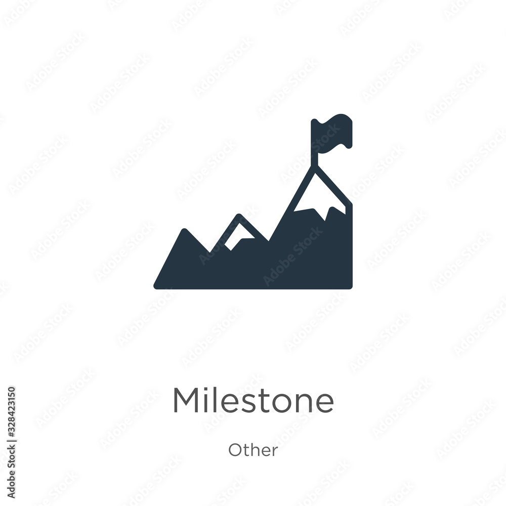 Milestone icon vector. Trendy flat milestone icon from other collection ...