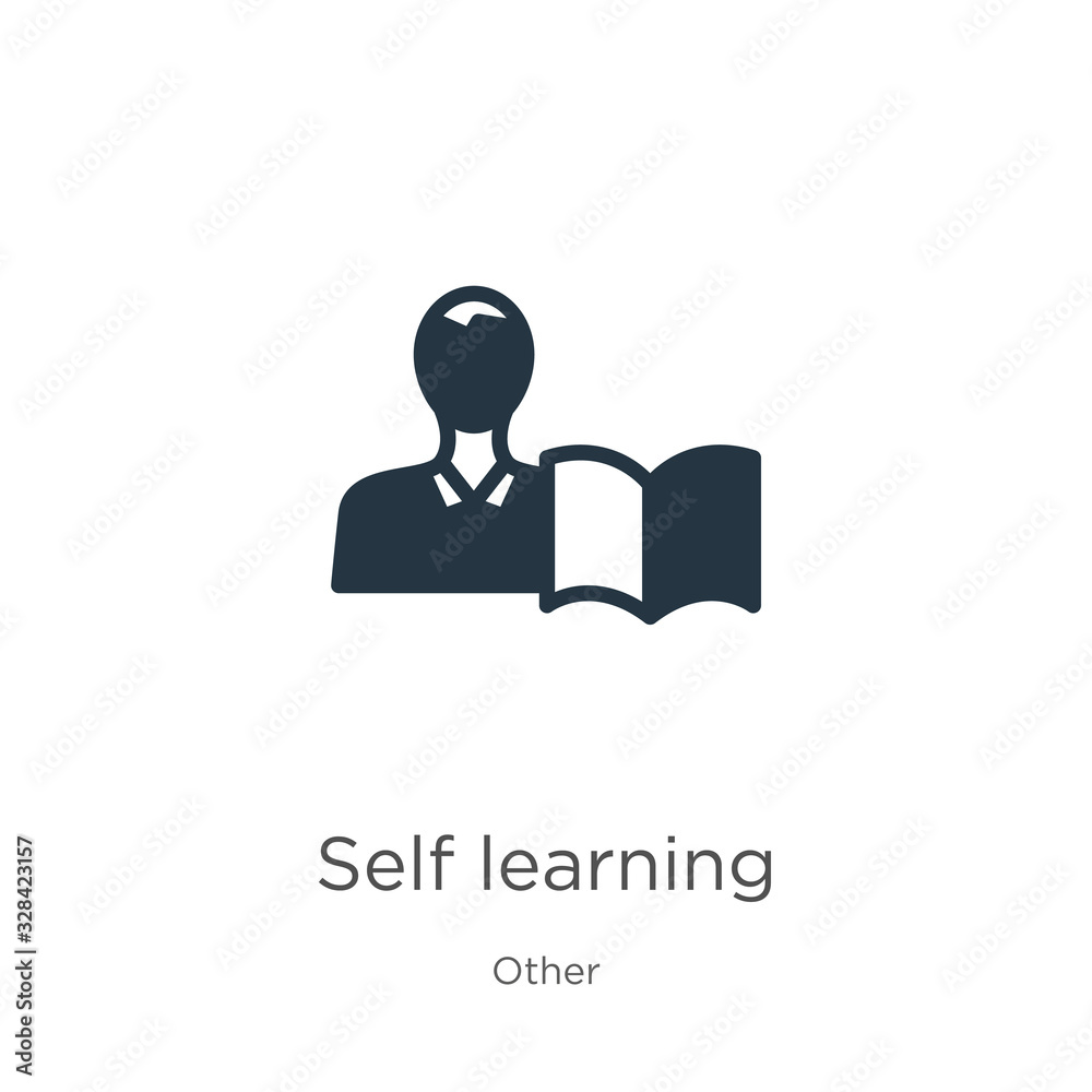 Self learning icon vector. Trendy flat self learning icon from other ...