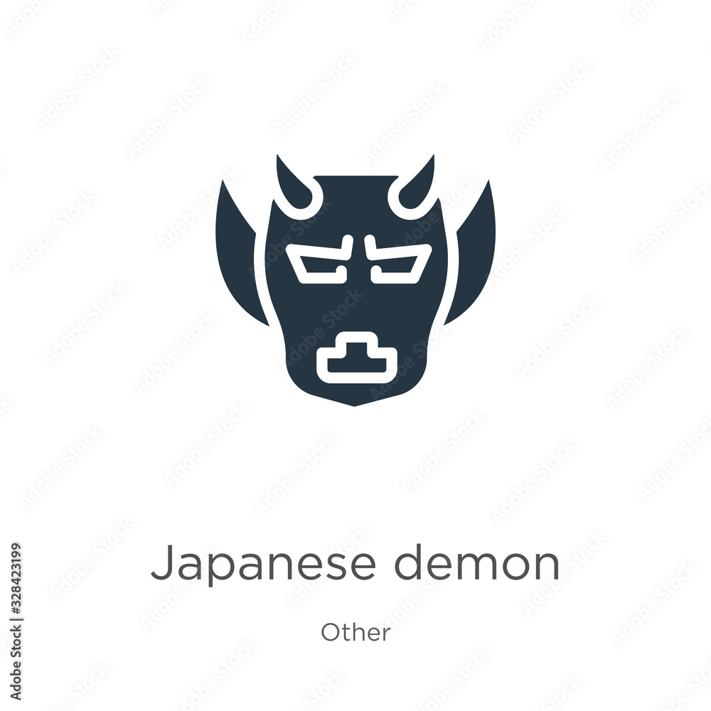 Japanese demon icon vector. Trendy flat japanese demon icon from other ...