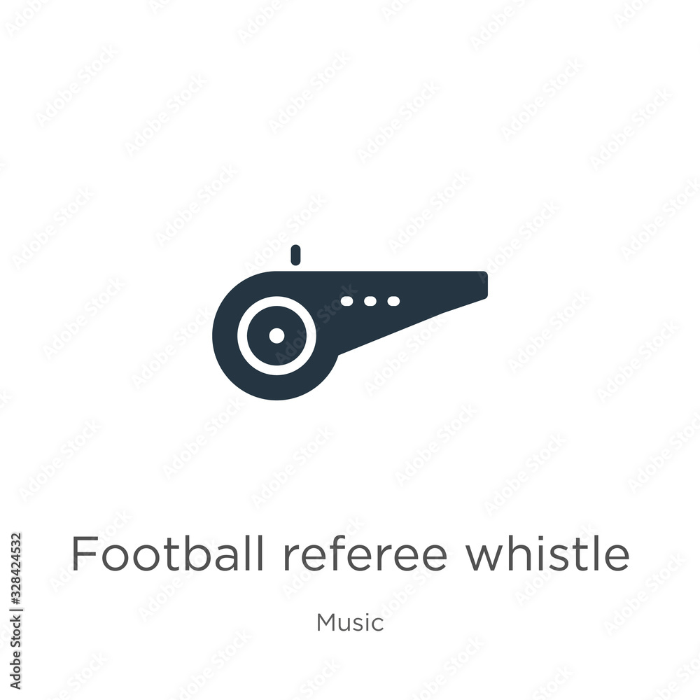 Vetor de Football referee whistle icon vector. Trendy flat football ...
