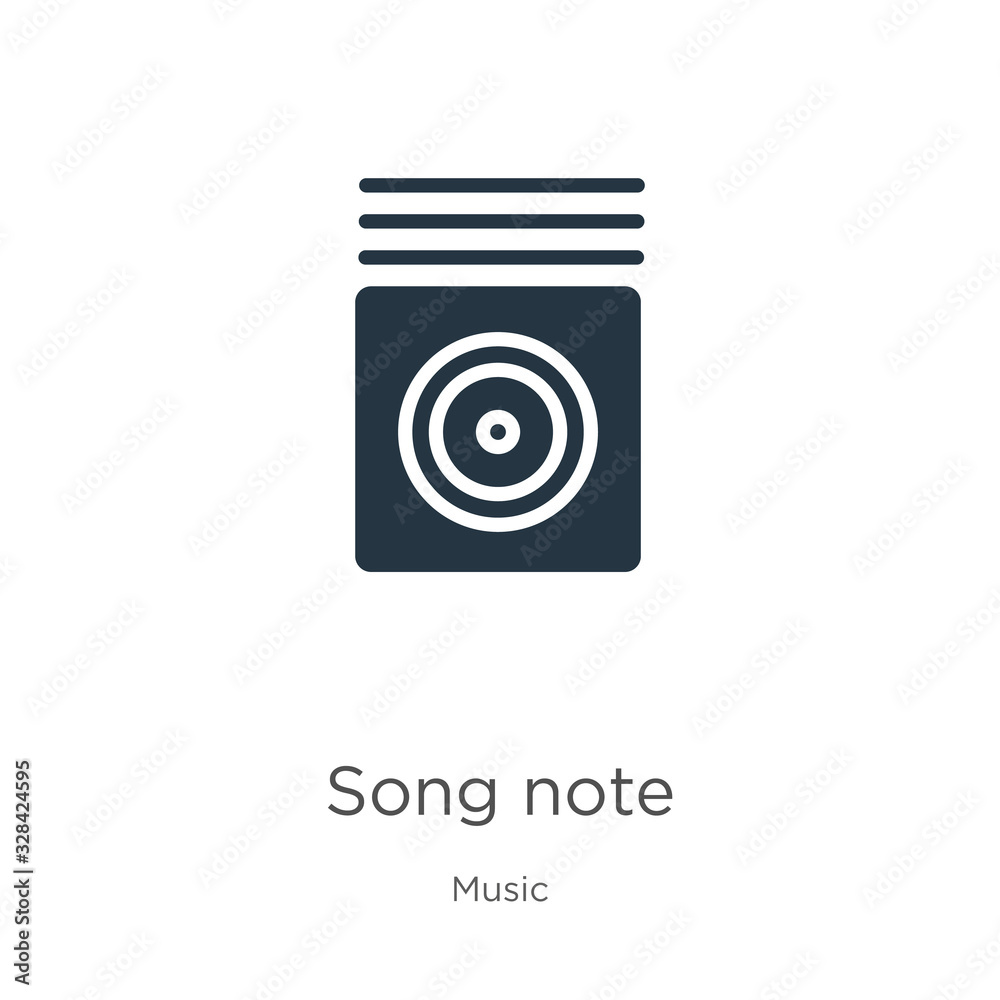 Vecteur Stock Song note icon vector. Trendy flat song note icon from ...