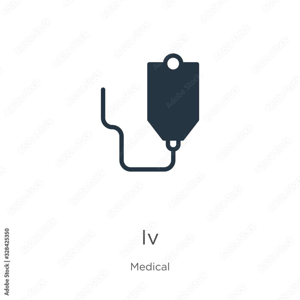Iv icon vector. Trendy flat iv icon from medical collection isolated on ...