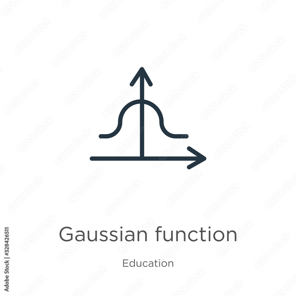 Gaussian function icon vector. Trendy flat gaussian function icon from ...