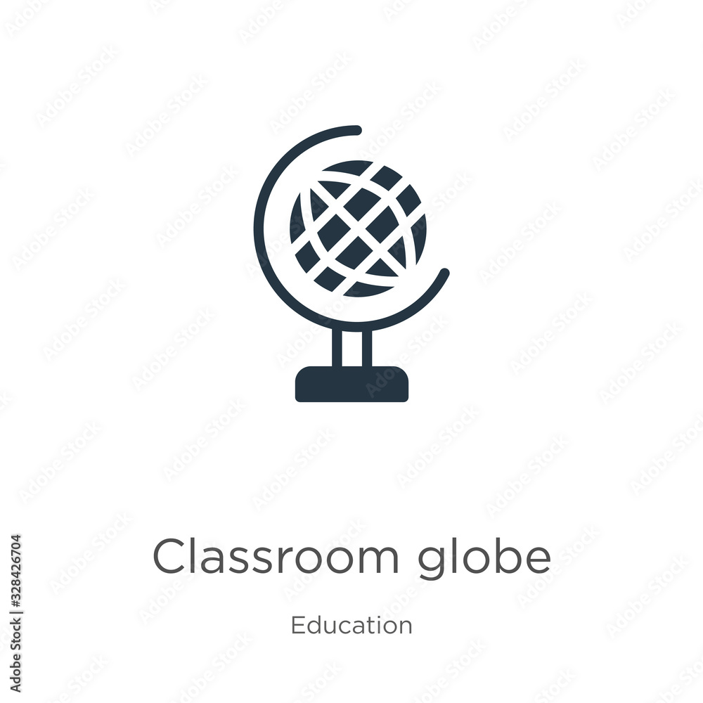 Classroom globe icon vector. Trendy flat classroom globe icon from ...