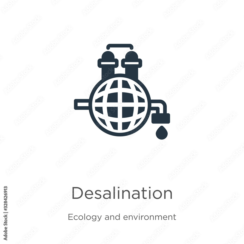 Desalination icon vector. Trendy flat desalination icon from ecology ...
