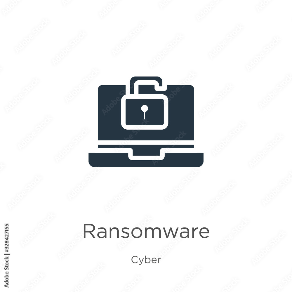 Ransomware icon vector. Trendy flat ransomware icon from cyber ...