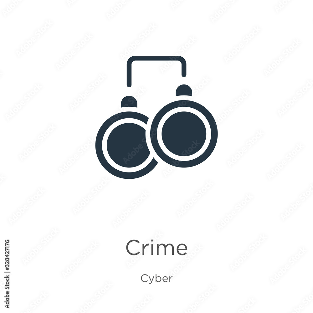 Crime icon vector. Trendy flat crime icon from cyber collection ...