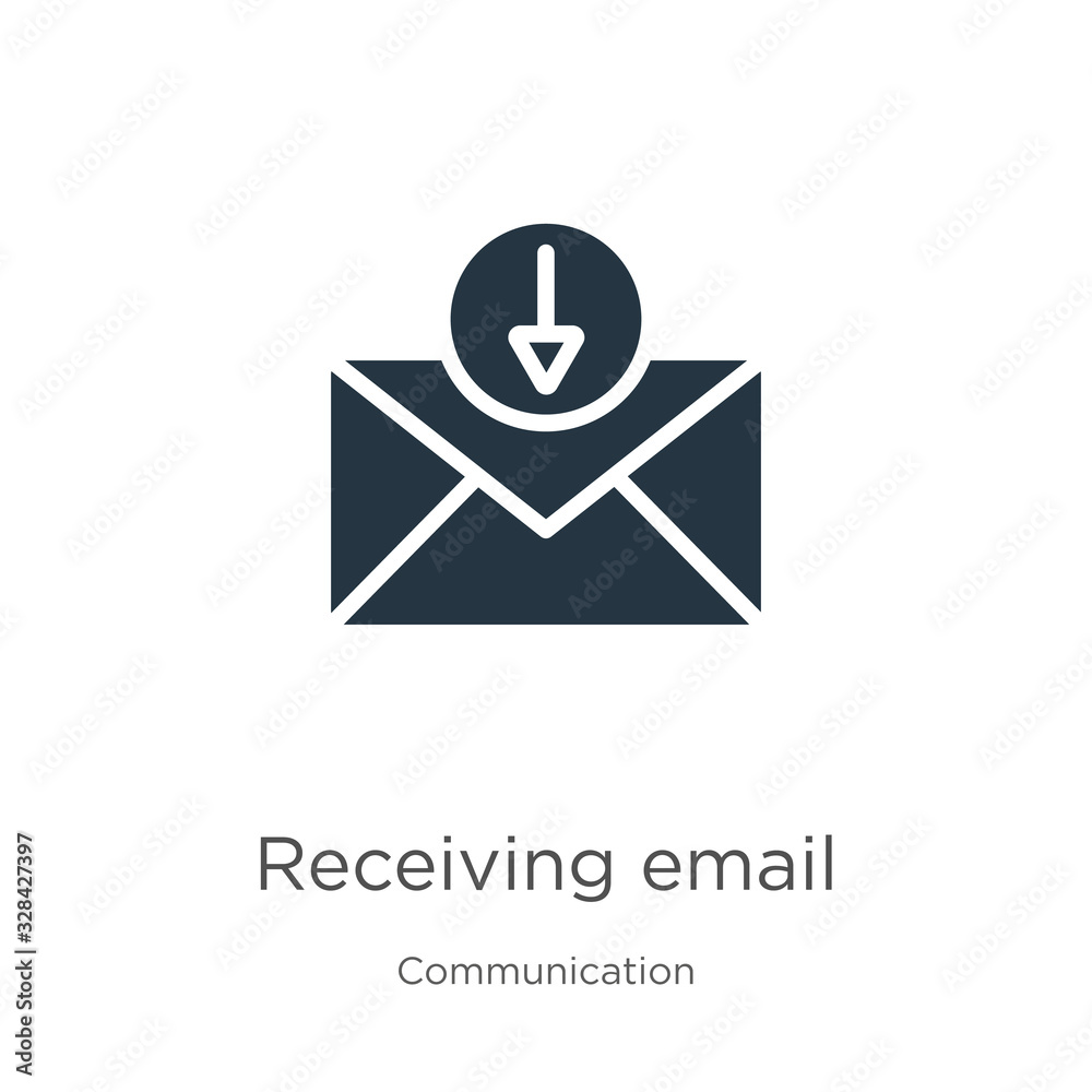 Receiving email icon vector. Trendy flat receiving email icon from ...
