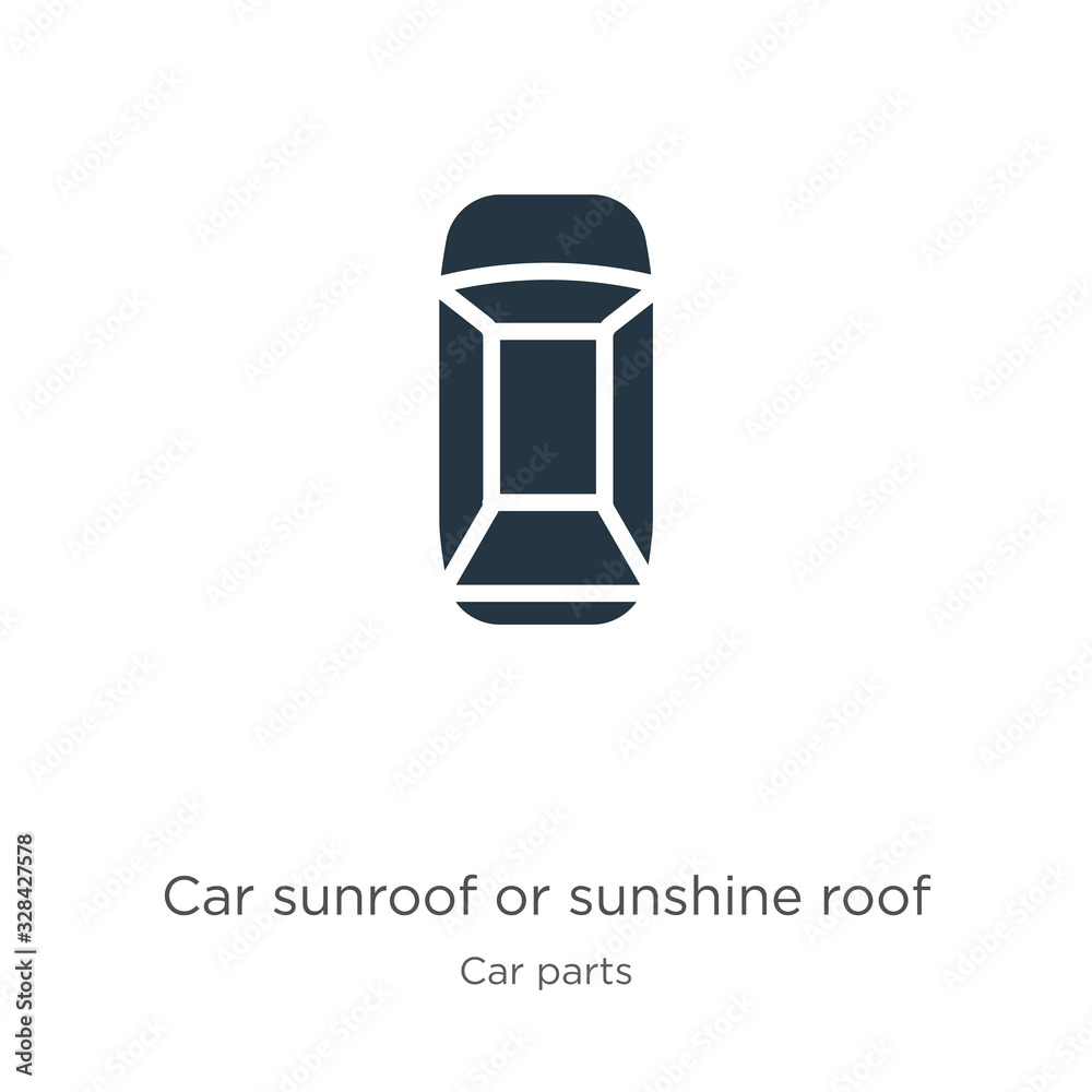 Car sunroof or sunshine roof icon vector. Trendy flat car sunroof or ...