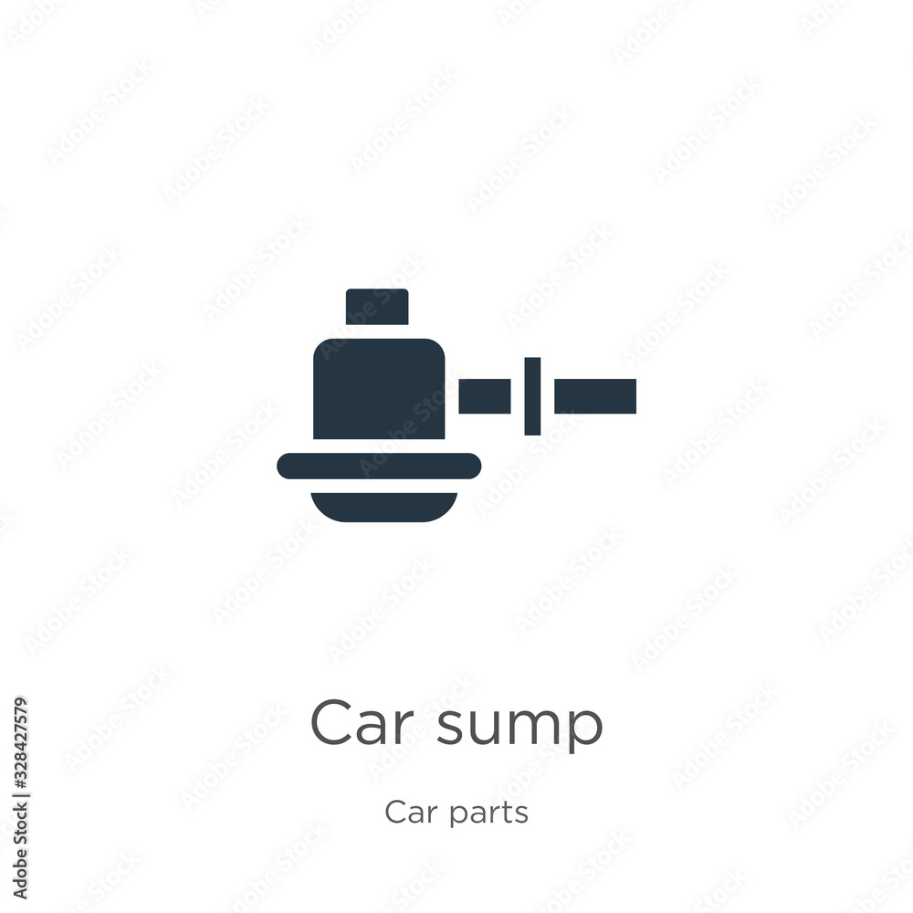 Car sump icon vector. Trendy flat car sump icon from car parts ...