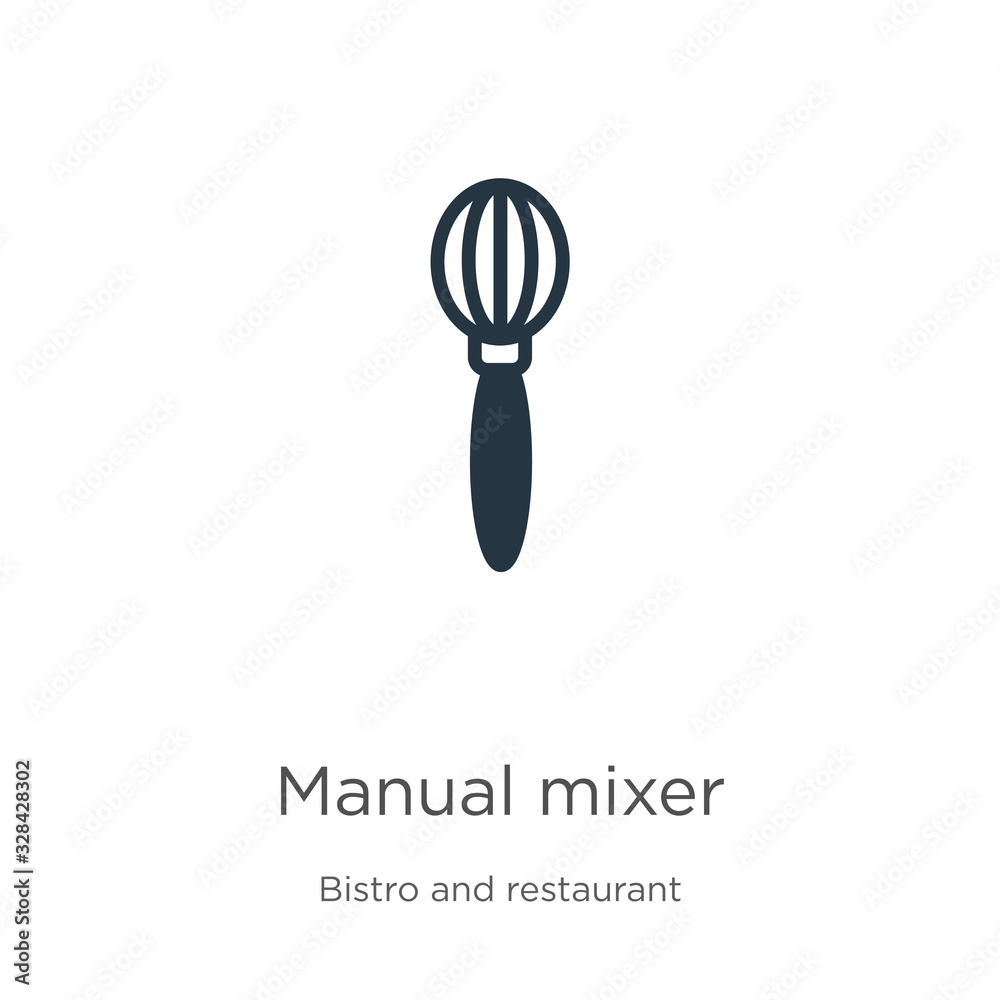 Manual mixer icon vector. Trendy flat manual mixer icon from bistro and ...