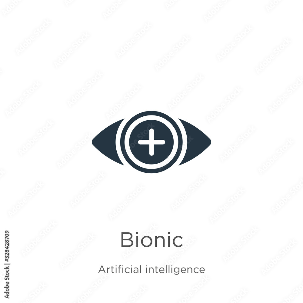 Bionic icon vector. Trendy flat bionic icon from augmented reality ...