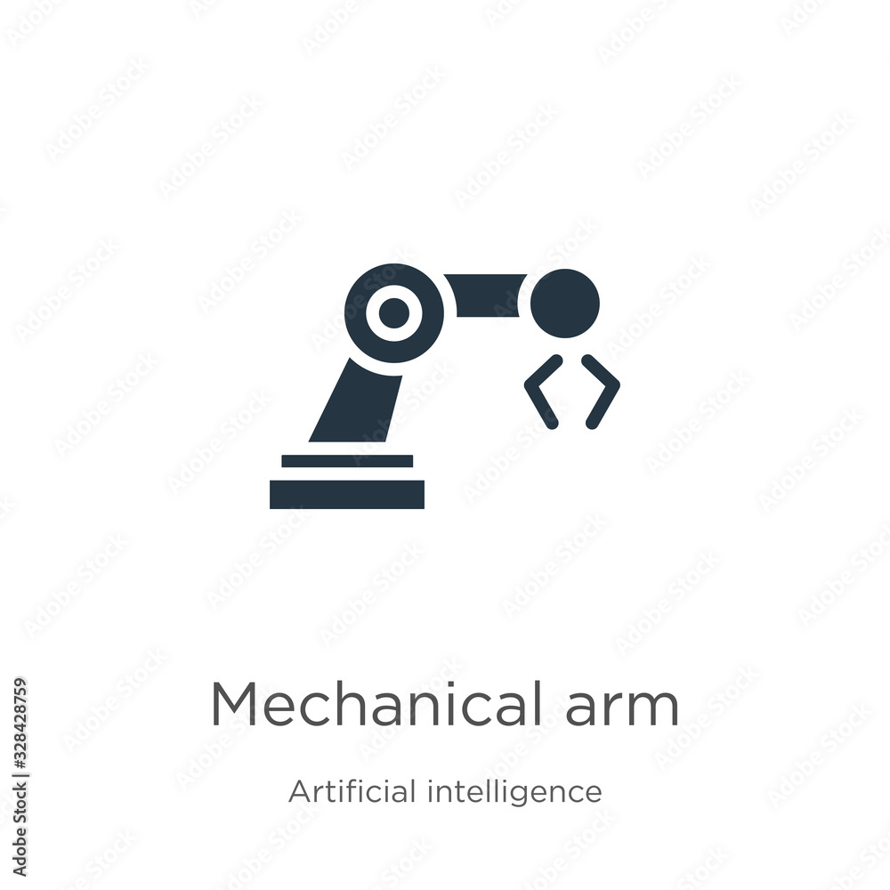 Mechanical arm icon vector. Trendy flat mechanical arm icon from ...