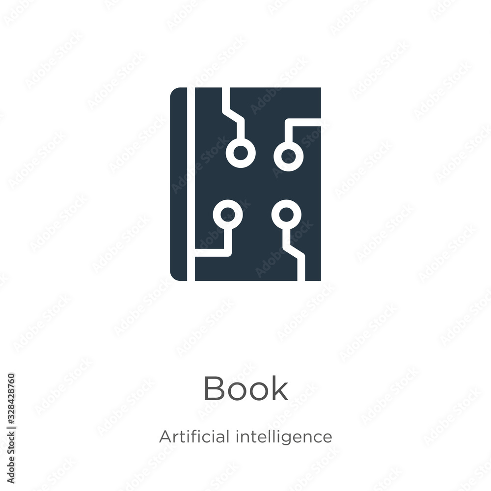 Book icon vector. Trendy flat book icon from artificial intelligence ...