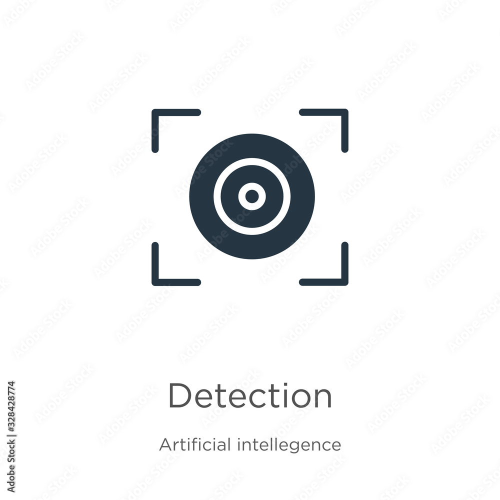 Detection icon vector. Trendy flat detection icon from artificial ...