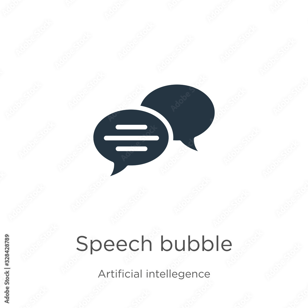 Speech bubble icon vector. Trendy flat speech bubble icon from ...