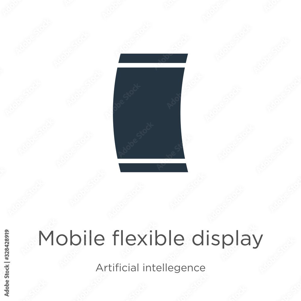 Mobile flexible display icon vector. Trendy flat mobile flexible ...