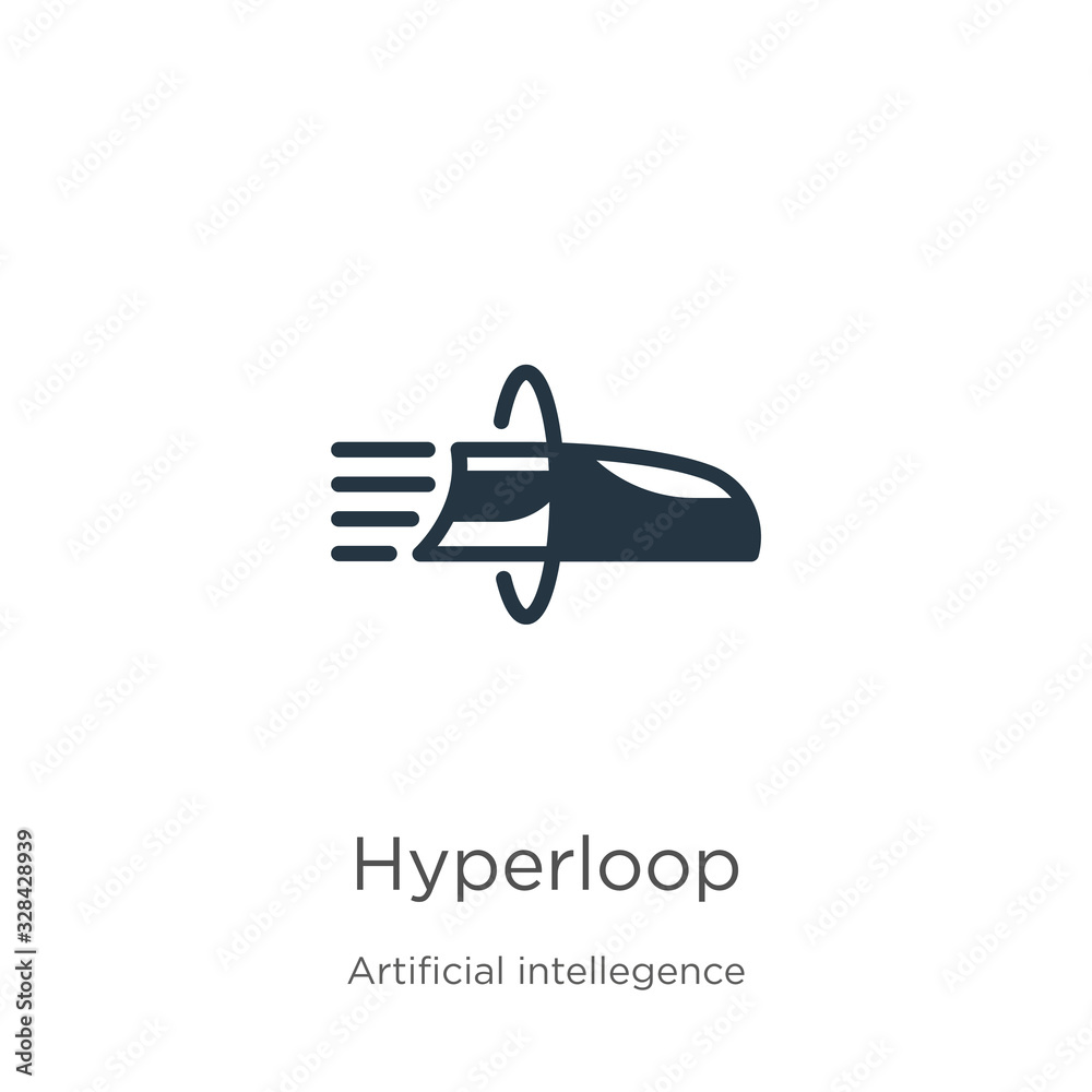 Hyperloop icon vector. Trendy flat hyperloop icon from artificial ...