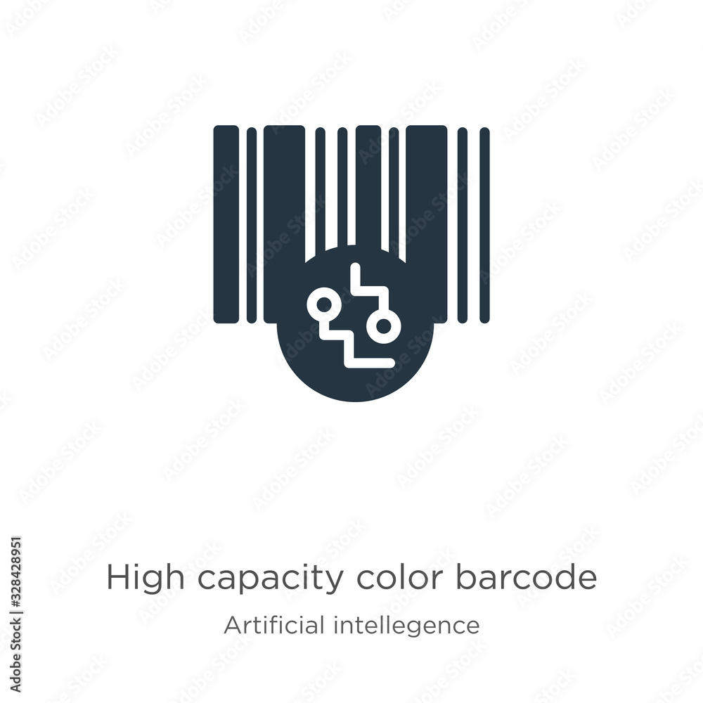 High capacity color barcode icon vector. Trendy flat high capacity ...