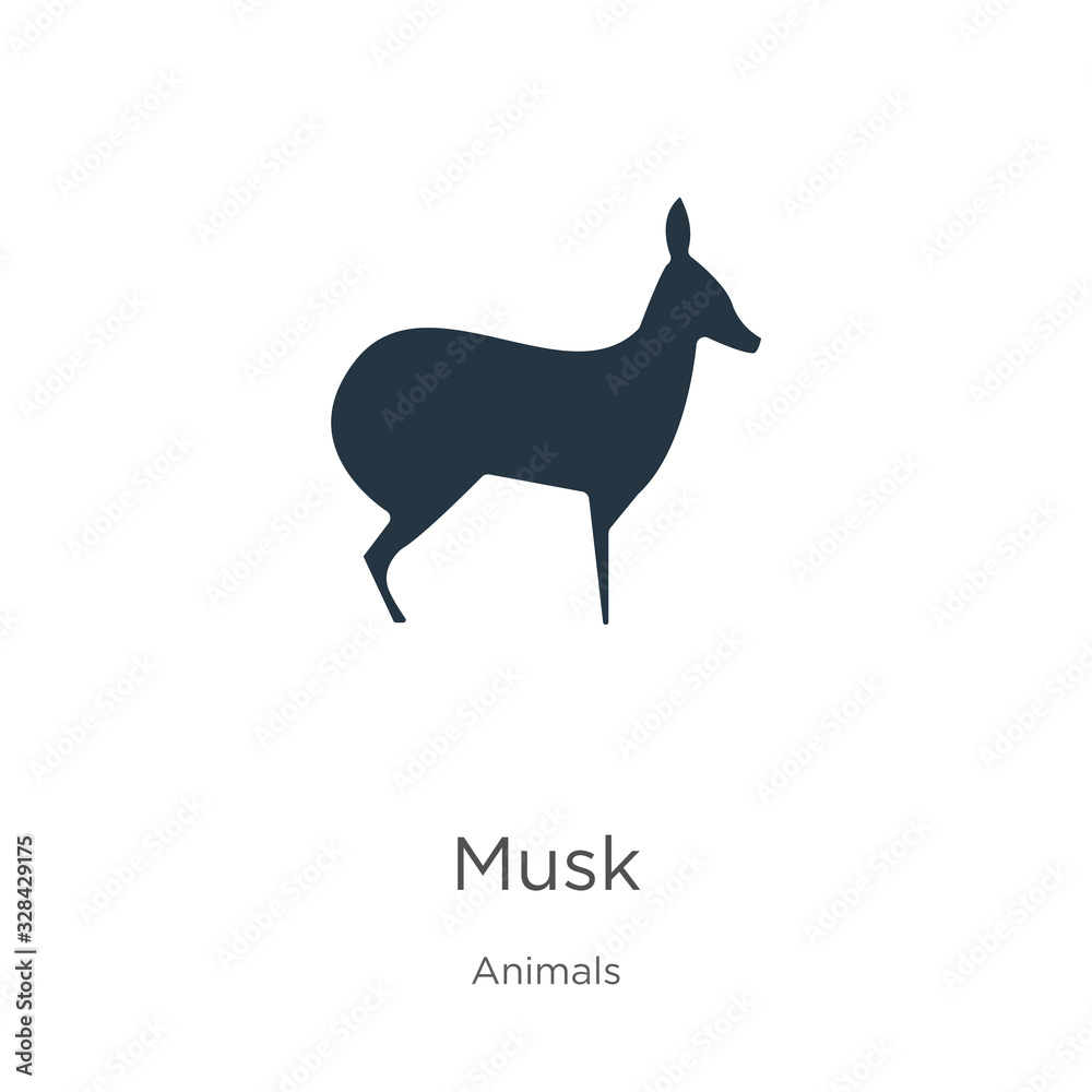 Musk icon vector. Trendy flat musk icon from animals collection ...