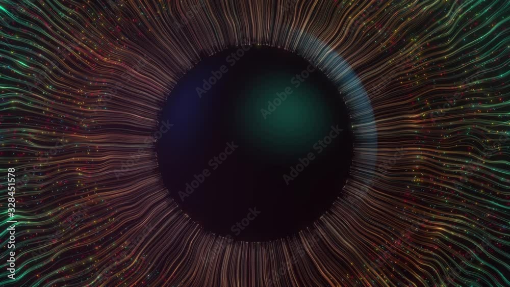 Eye iris and pupil close up animation render Stock Video | Adobe Stock