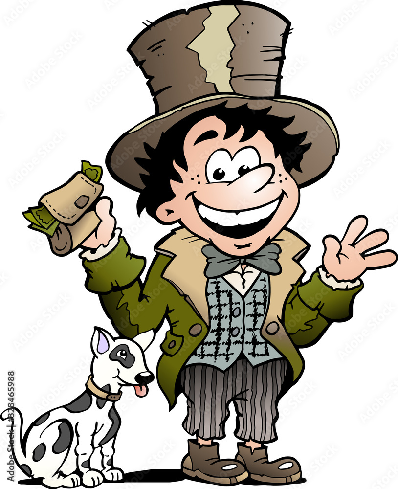 Vector Cartoon illustration of a Happy Oliver Twist Stock Vector ...