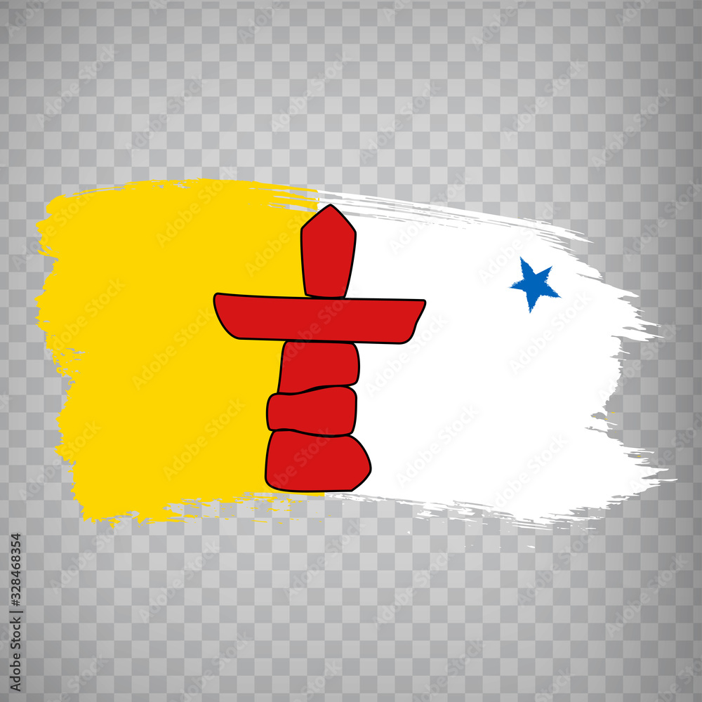 Flag of Nunavut brush strokes. Flag Nunavut territoryn of Canada on ...