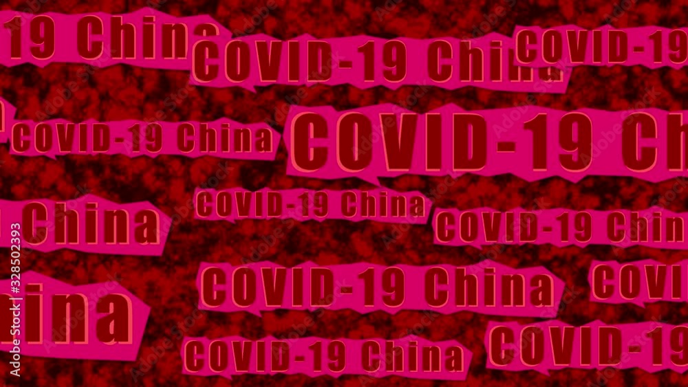 "COVID-19" Word In Paper Cut Style Animation Moving From Left to Right ...