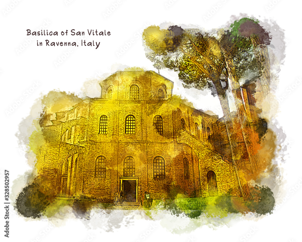 San Vitale Ravenna Drawing