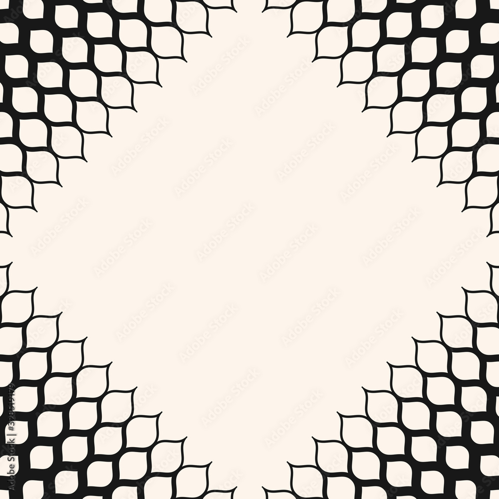 Vector geometric seamless pattern with halftone transition effect in ...