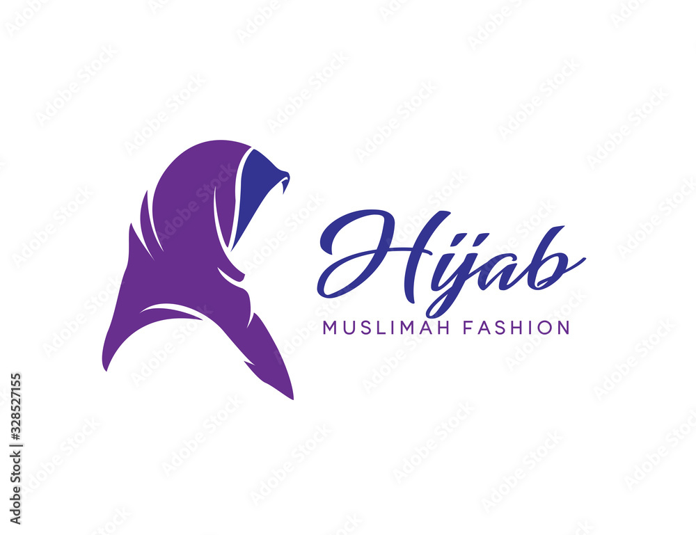 Muslim fashion logo template, muslim for hijab fashion store, vector ...