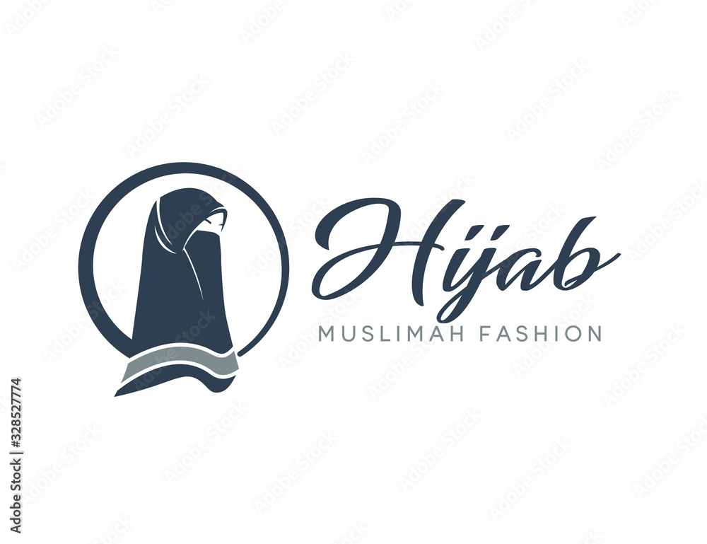 Muslim fashion logo template, muslim for hijab fashion store, vector ...
