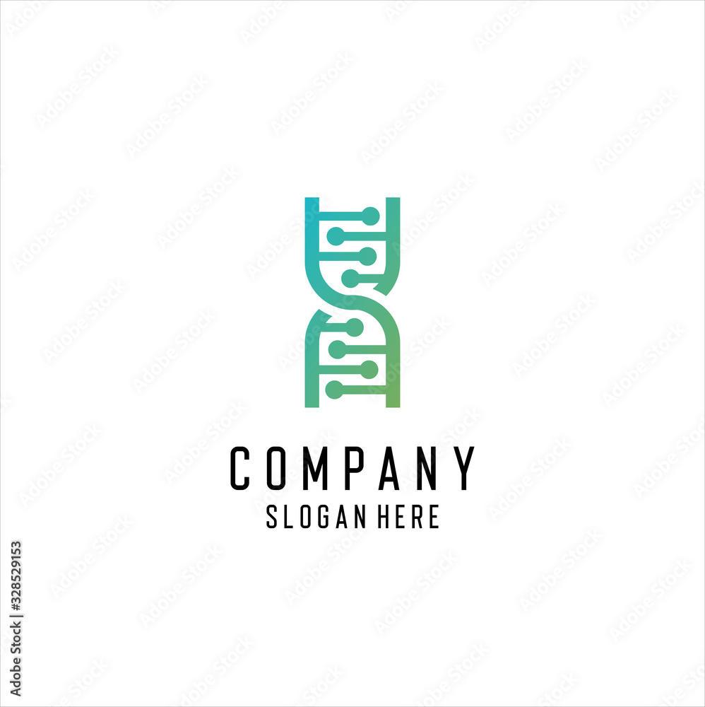 DNA Logo Design Concept Vector. Creative DNA Logo Template. Icon Symbol ...