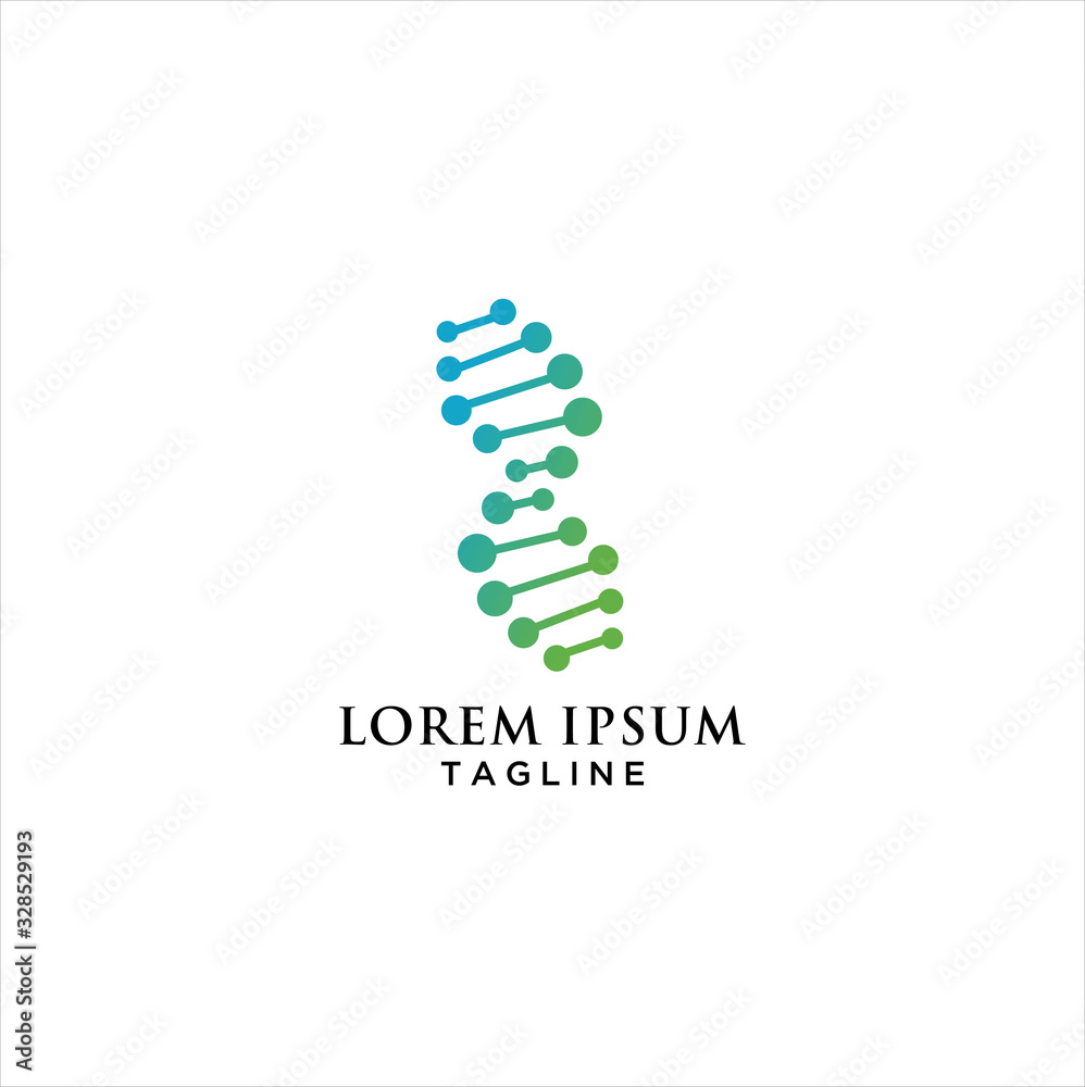 DNA Logo Design Concept Vector. Creative DNA Logo Template. Icon Symbol ...