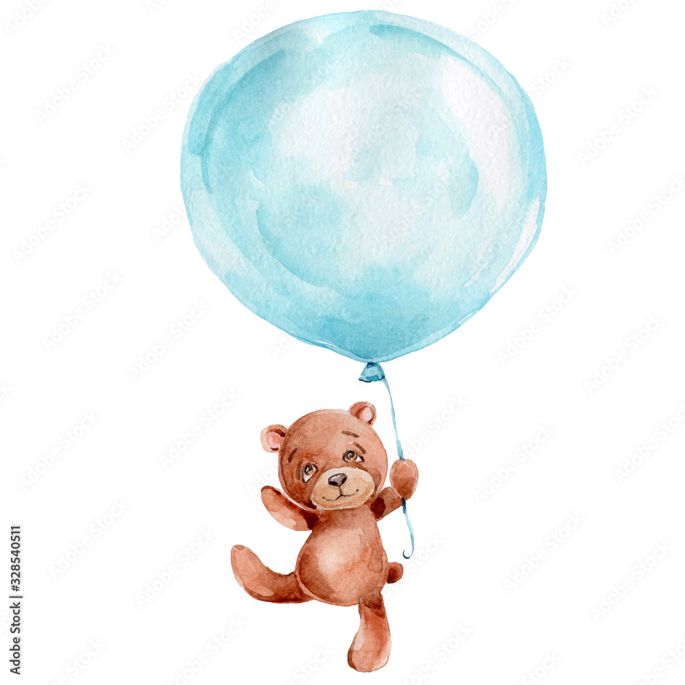 Blue Teddy Bear Drawing