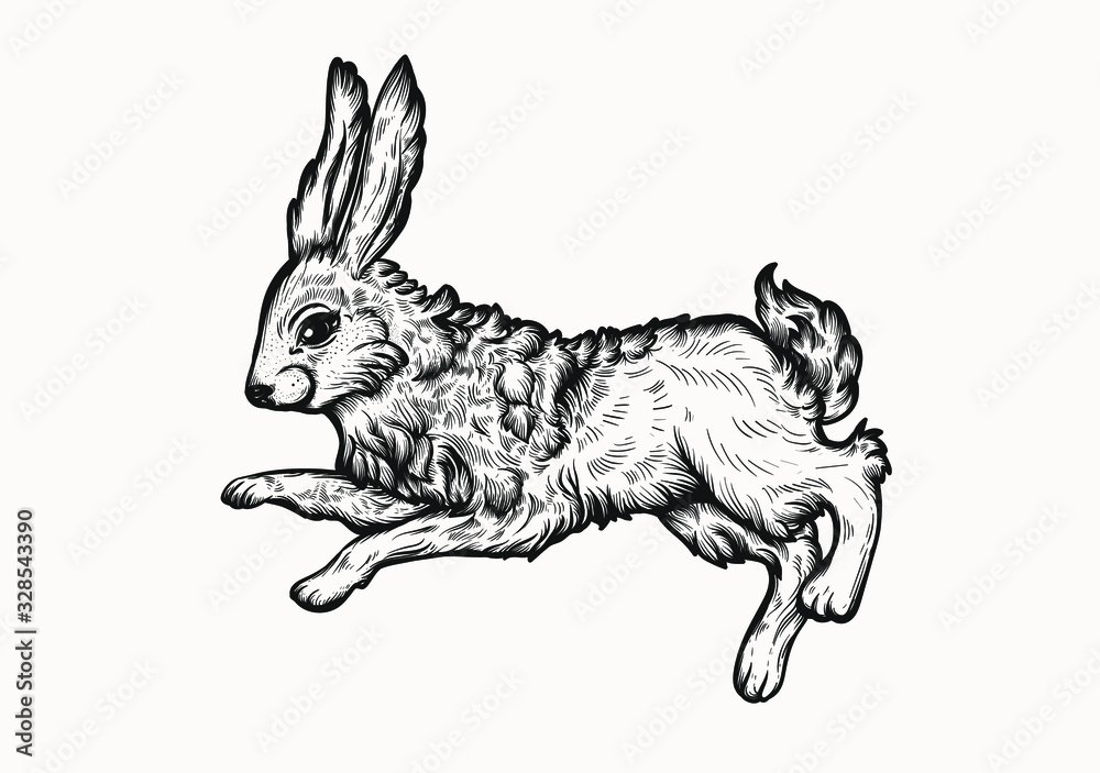 Vintage Bunny Vector