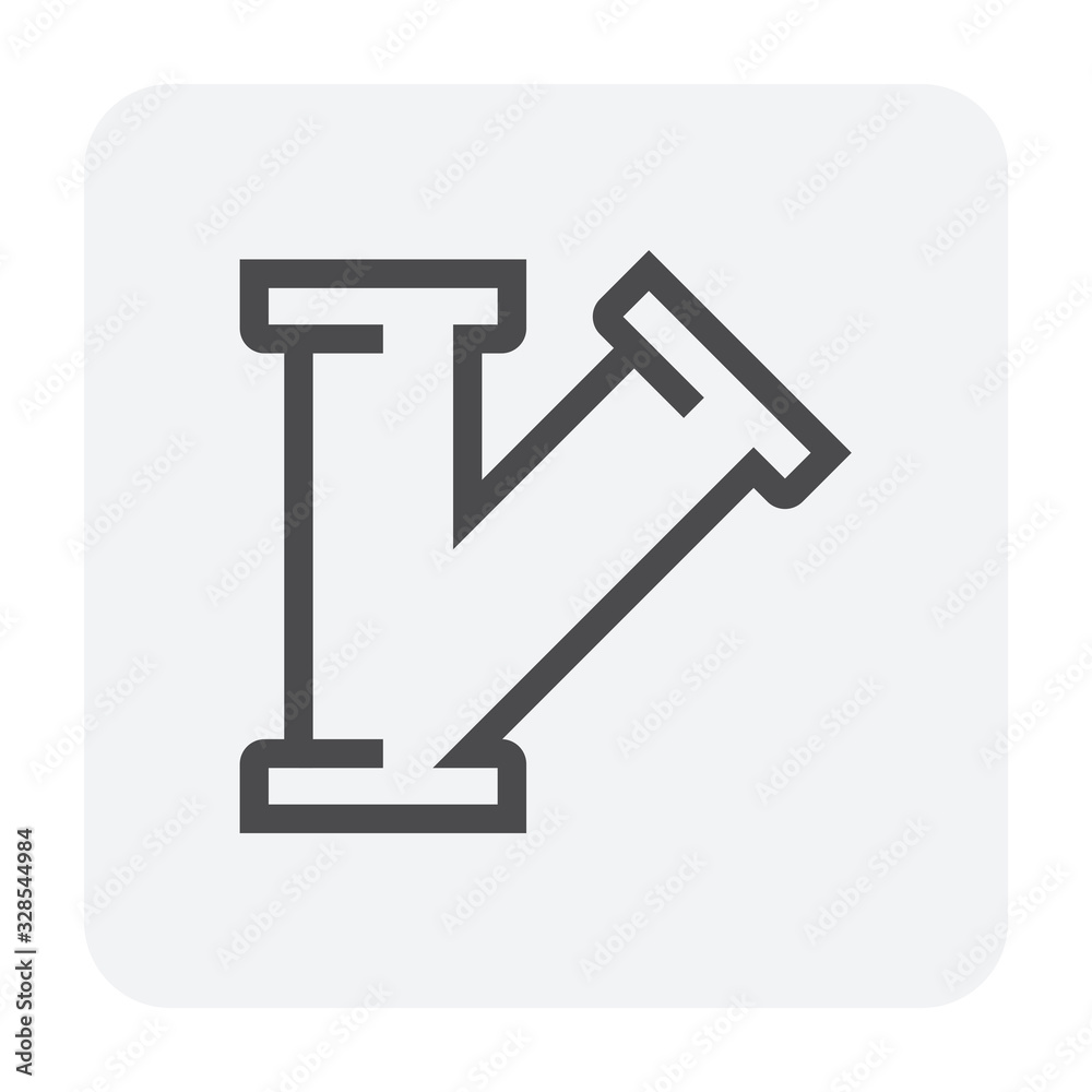 Pipe icon and flange fitting for pipeline connection with valve and ...