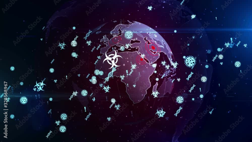 Virus infection growth. Viral pandemic, epidemic, medical, coronavirus ...