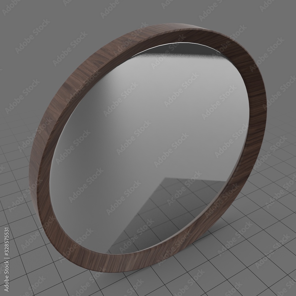 Round wall mirror Stock 3D asset | Adobe Stock