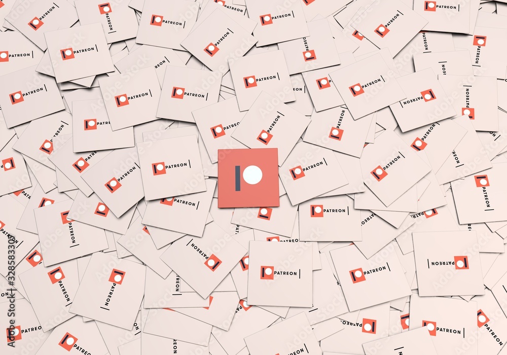 patreon, social media background design Stock Photo | Adobe Stock